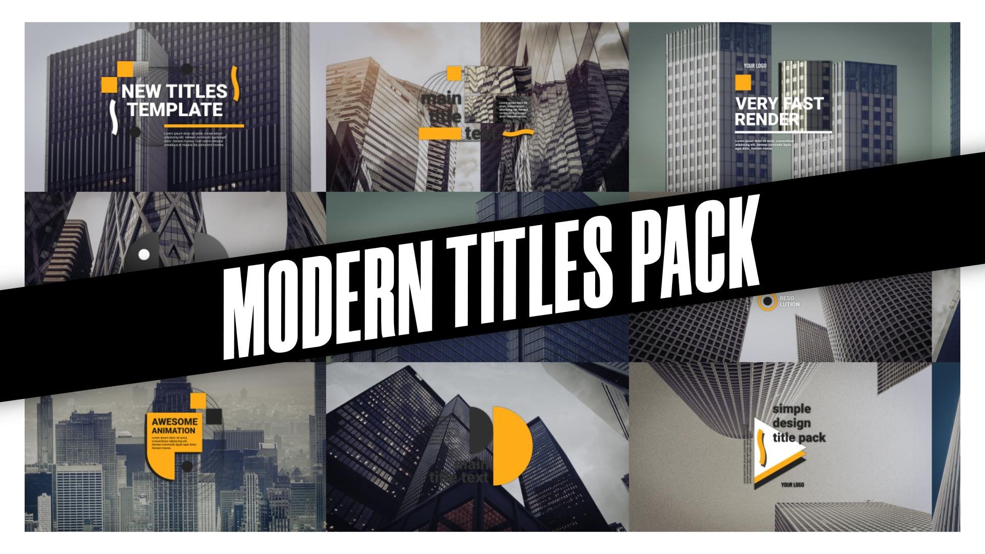 Modern Titles Pack video templates | Artlist
