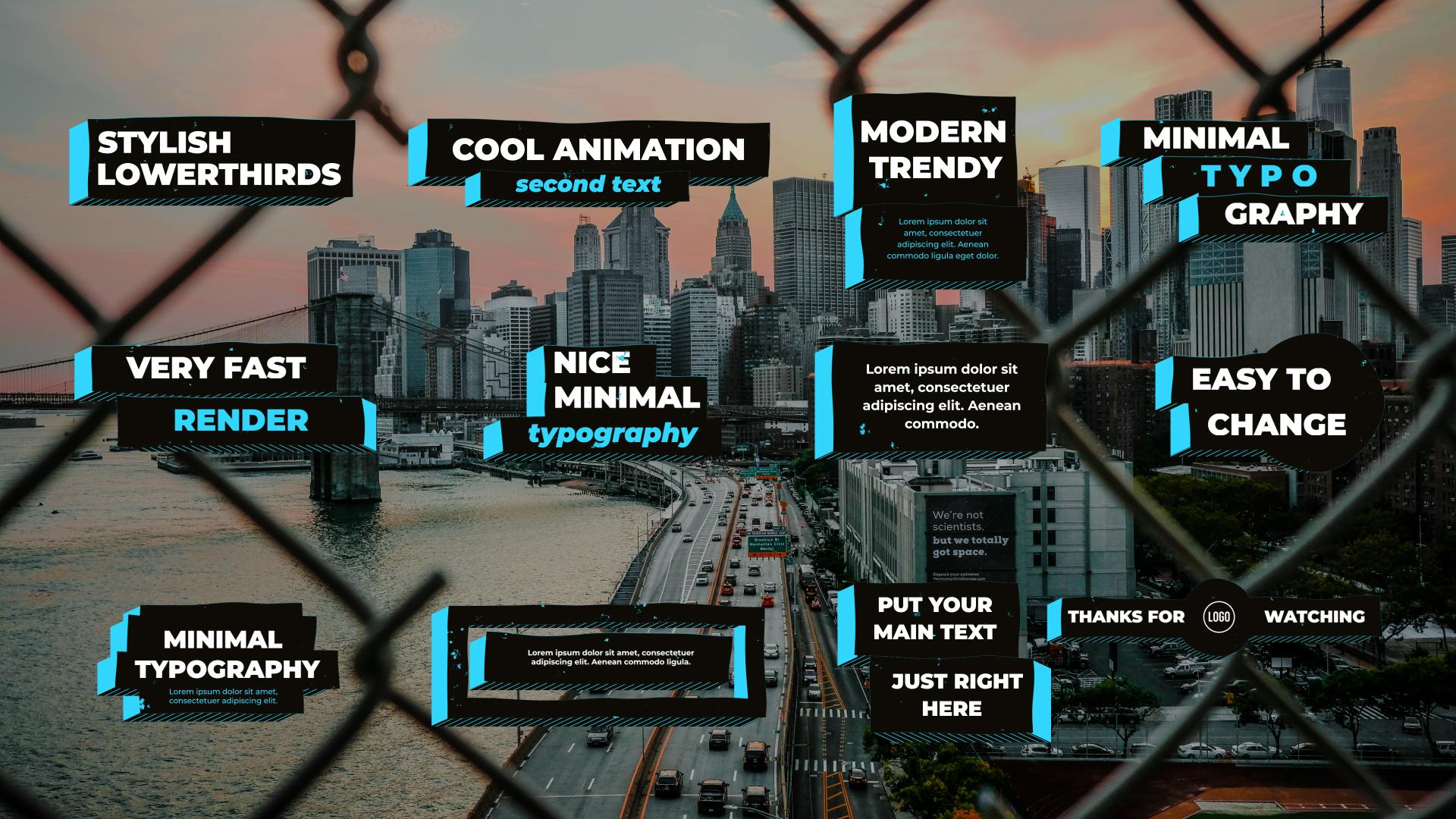 Modern Stylish Lower Thirds video templates | Artlist