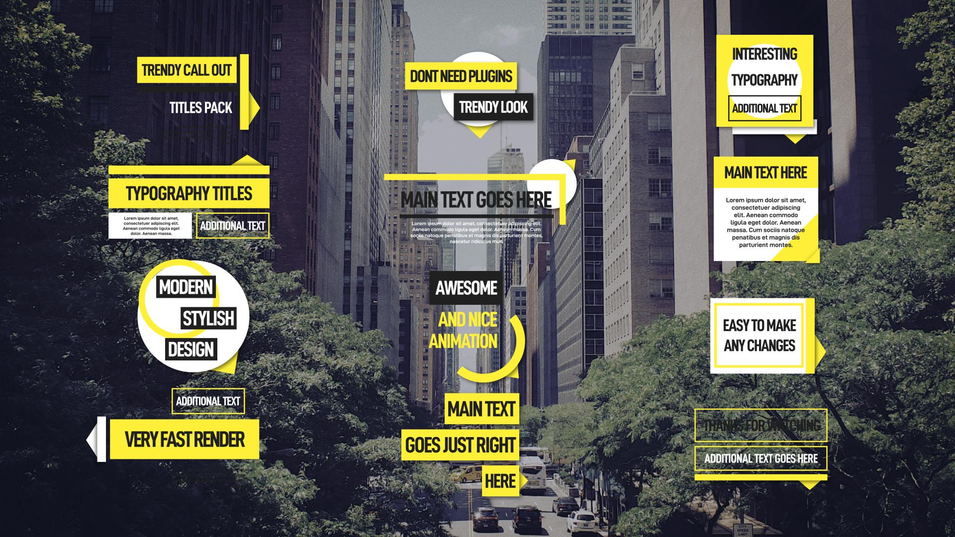 Modern Callout Titles video templates | Artlist