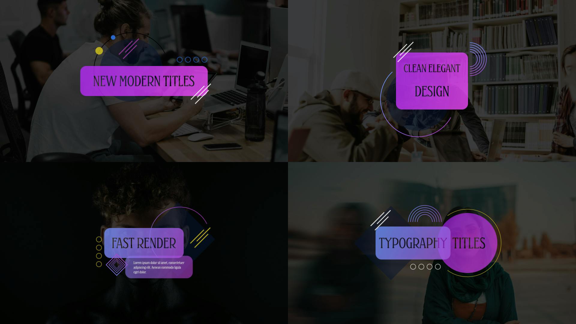 Dynamic Modern Titles video templates | Artlist