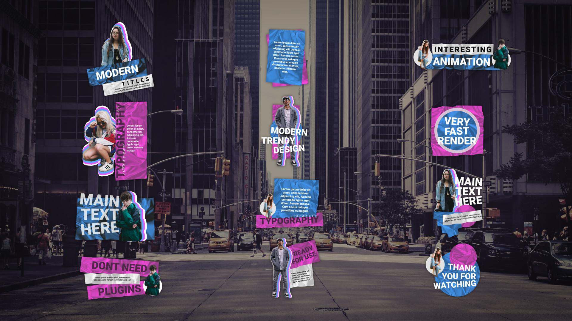 Unique Colorful Titles video templates | Artlist