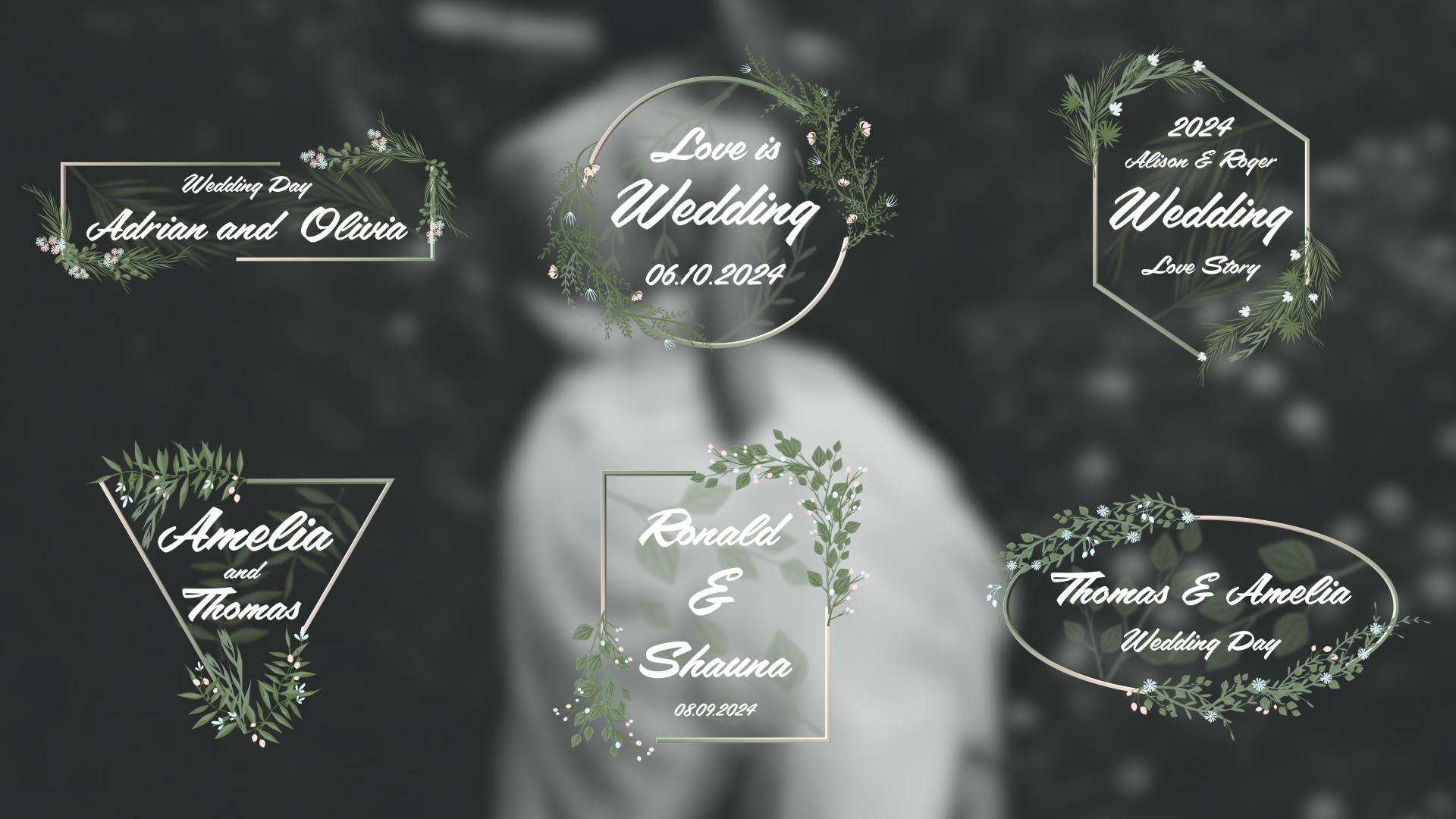 Elegant Wedding Titles video templates | Artlist
