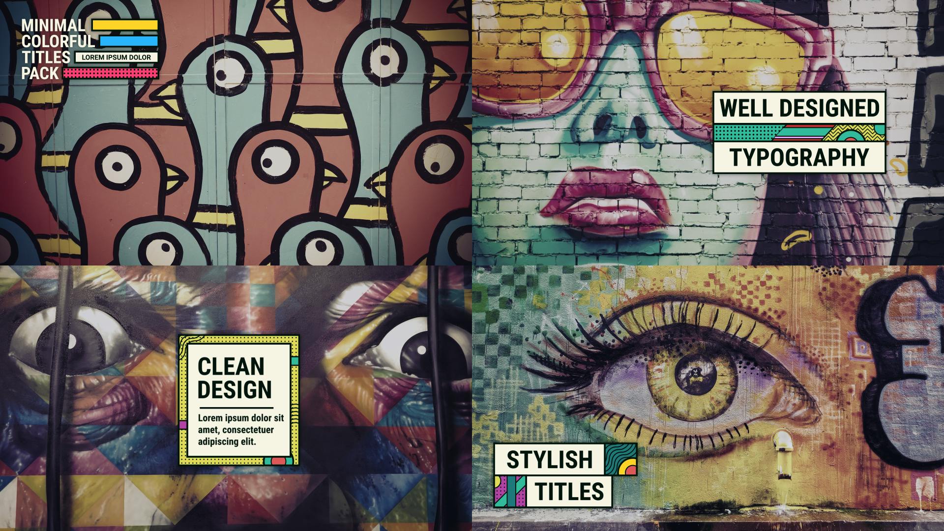 Colorful Typography Titles video templates | Artlist