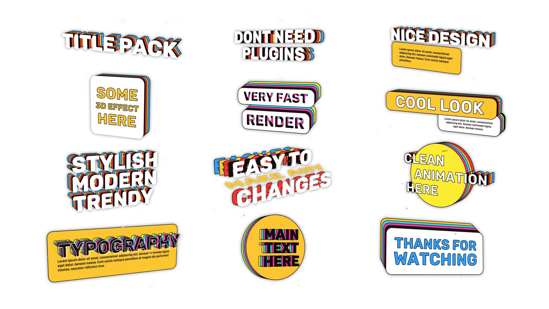Retro Colorful Titles video templates | Artlist
