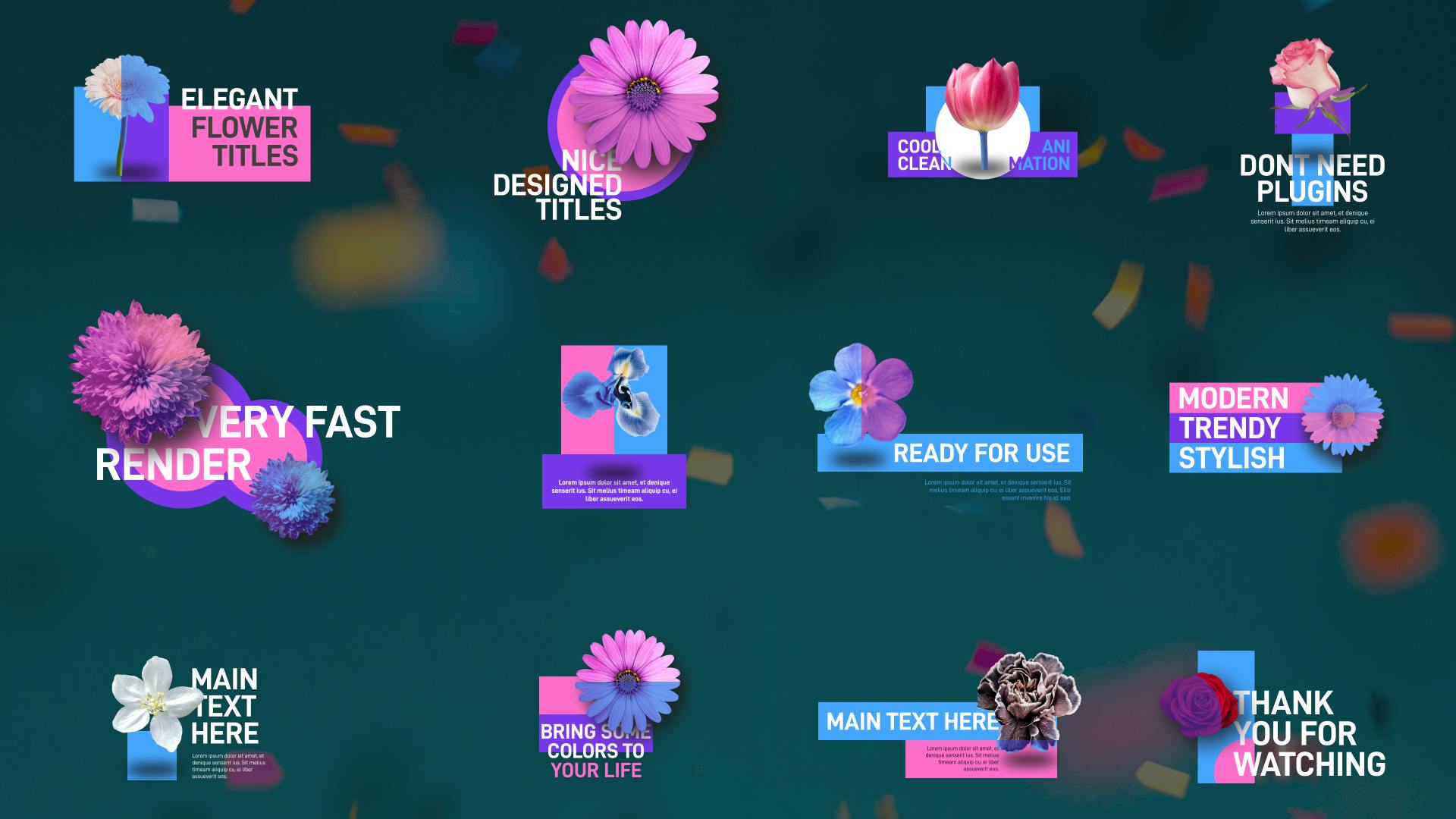 Spring Modern Titles video templates | Artlist