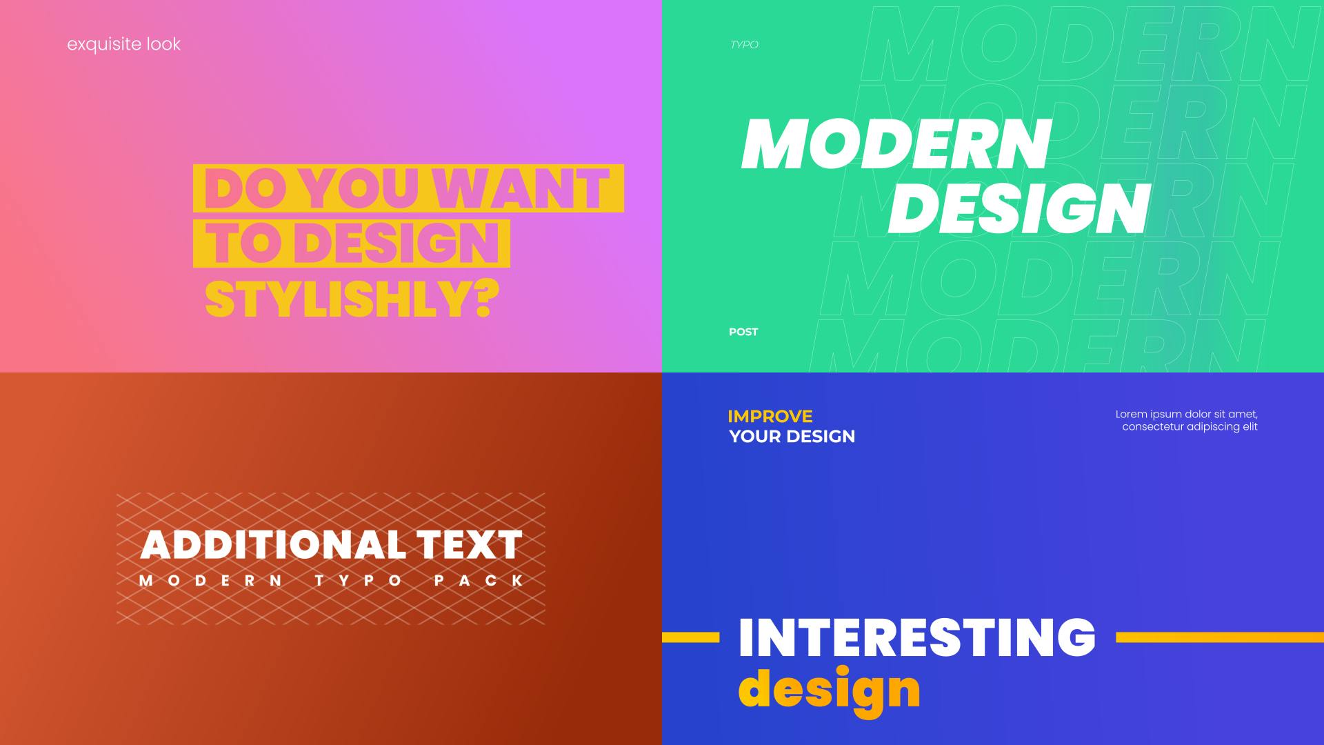 Modern Typo Titles video templates | Artlist
