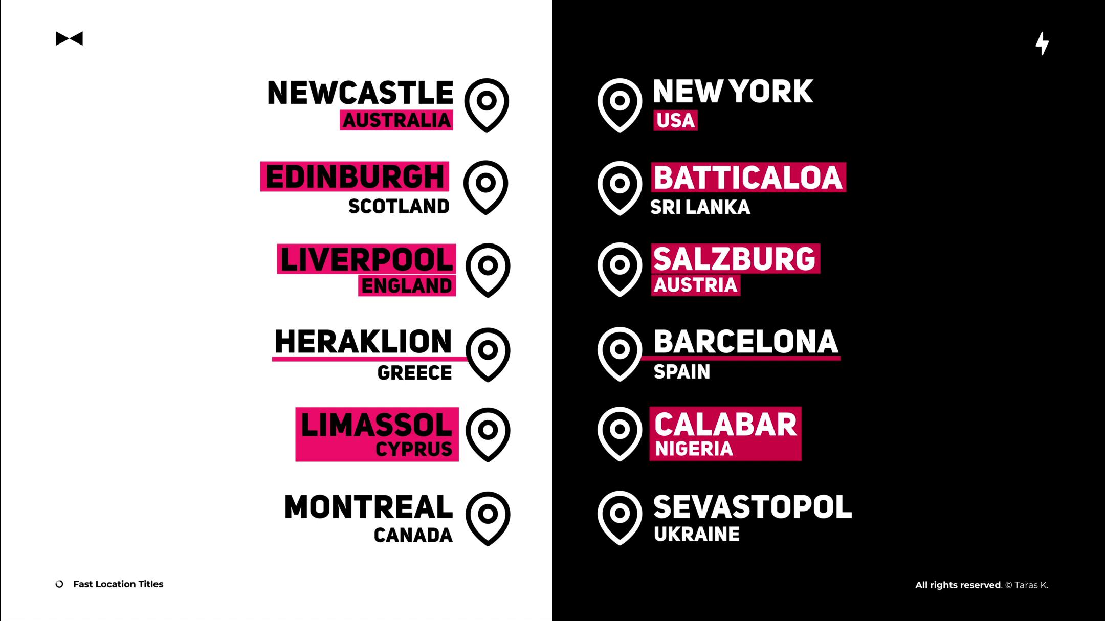 Fast Location Titles video templates | Artlist