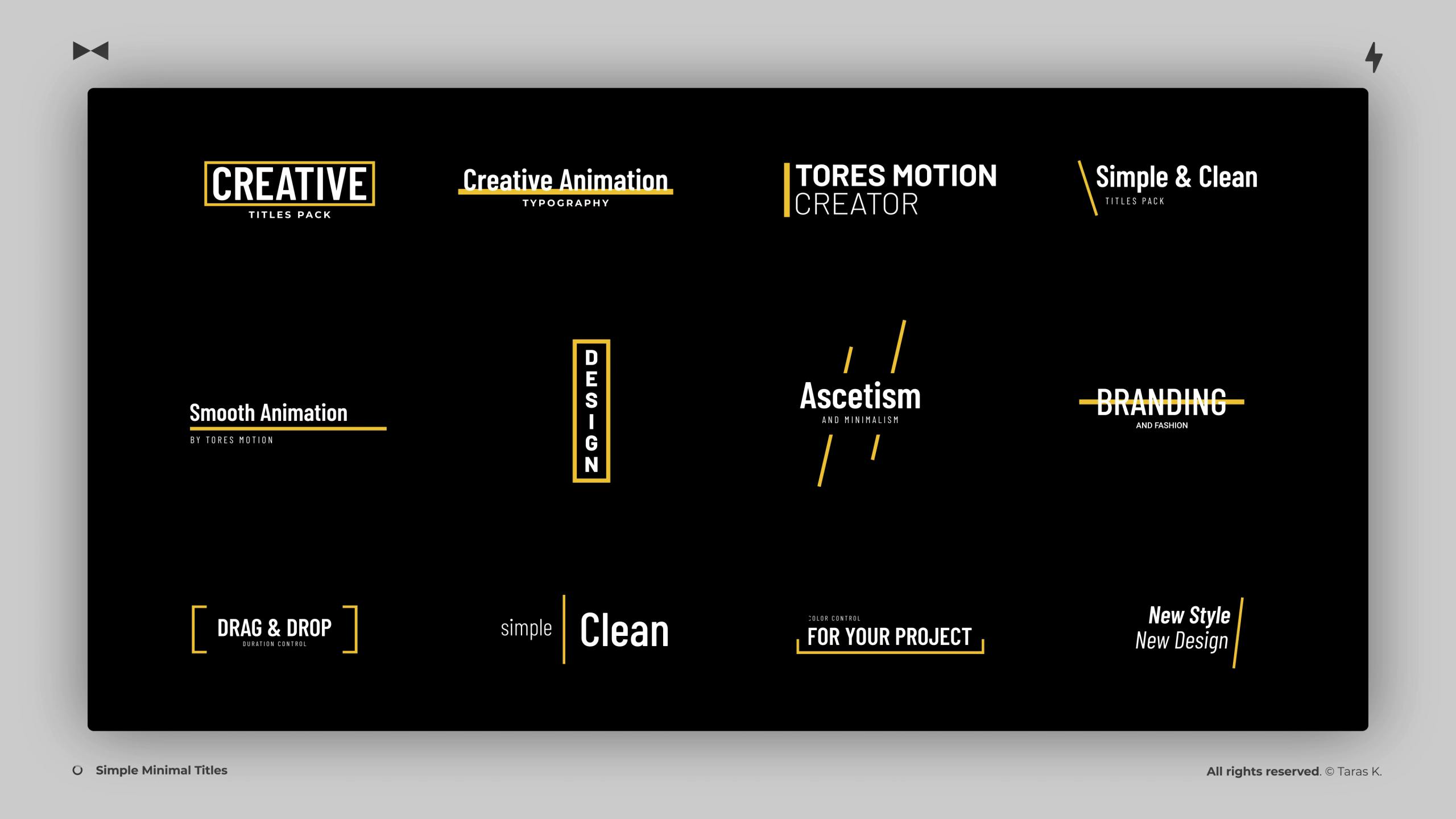 Simple Minimal Titles video templates | Artlist