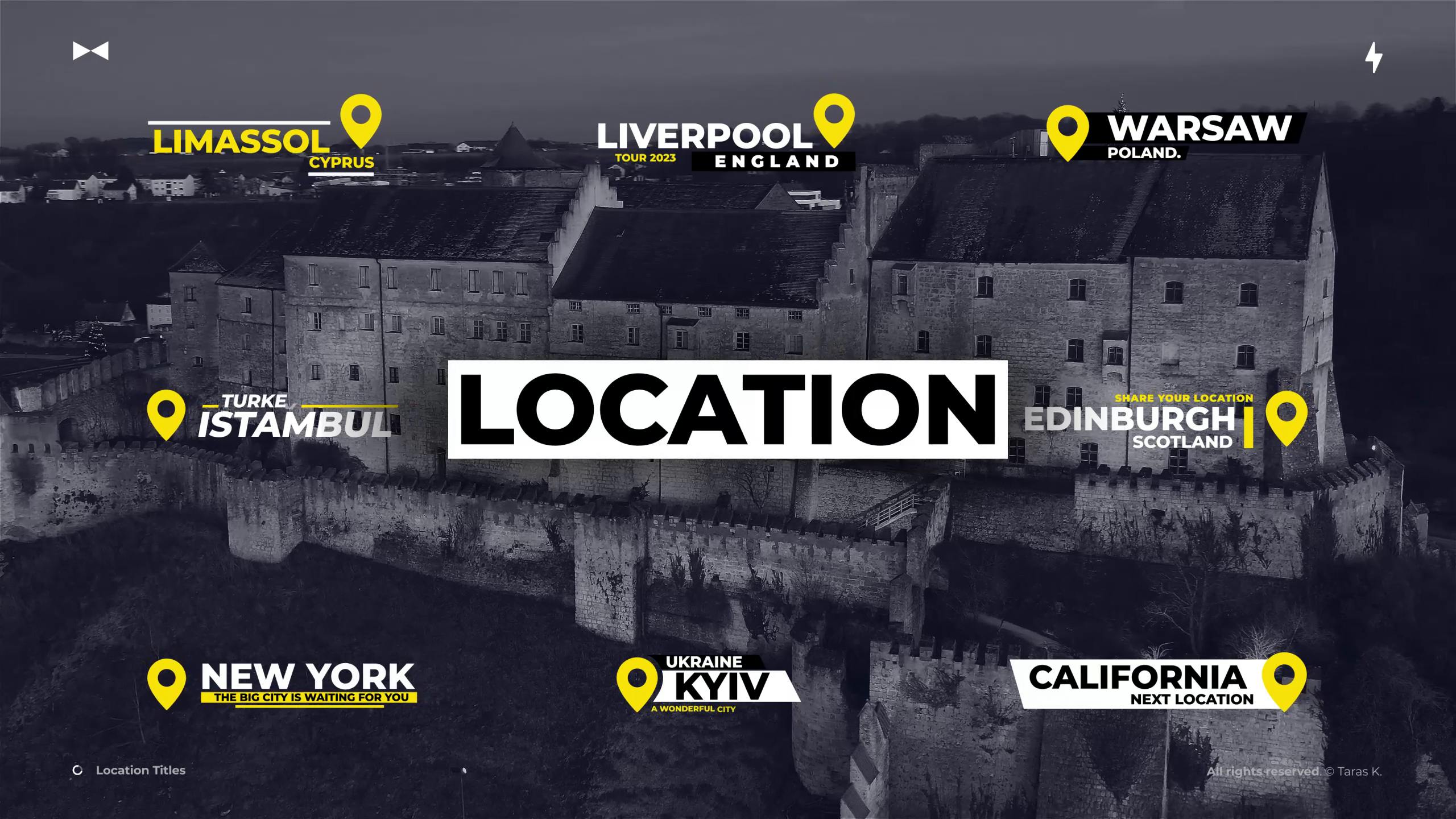 Simple Location Titles video templates | Artlist